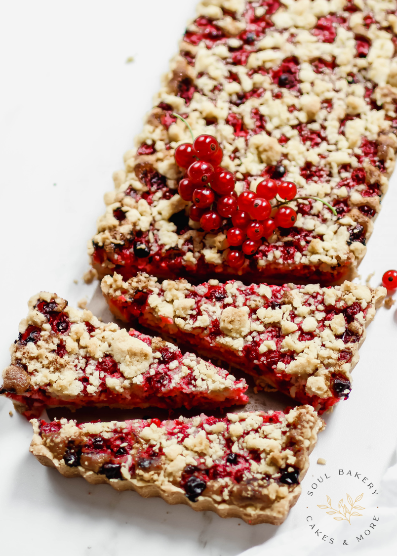 Johannisbeeren Streusel Tarte mit Mandelcreme | Soul Bakery